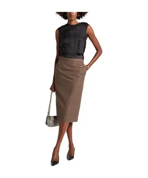 MAISON MARGIELA Two-toned Sleeveless Flared Dress