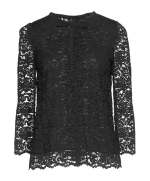Dolce & Gabbana Solid-colored Satin Long-sleeve Top - Black