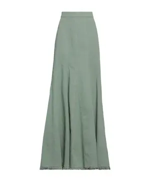 Max Mara Solid-colored Denim A-line Skirt - Green