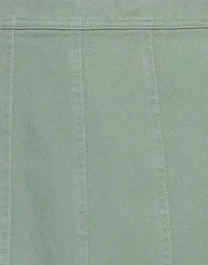 Max Mara Solid-colored Denim A-line Skirt