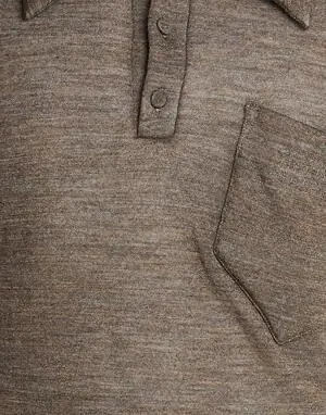 MAISON MARGIELA Solid-color Wool Short-sleeve Knit Shirt