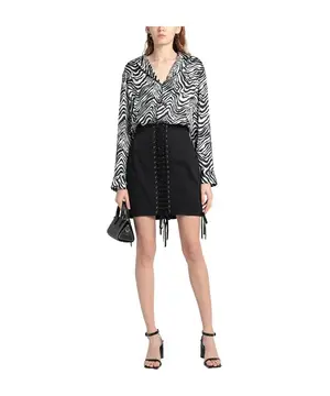 Dolce & Gabbana Solid Color Fringe Midi Skirt