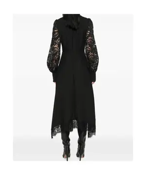 ERMANNO FIRENZE Asymmetrical Dress With Lace Splicing