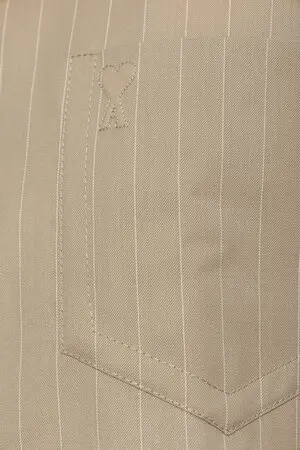 AMI Paris Pinstripe Shirt Dress