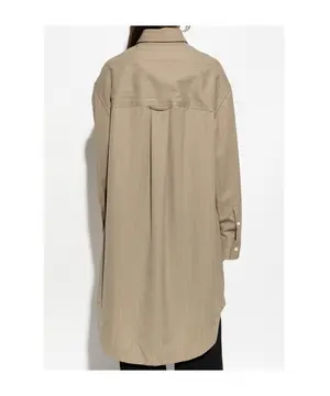 AMI Paris Pinstripe Shirt Dress