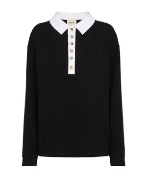 Khaite Shirt Collar Pullover - Black