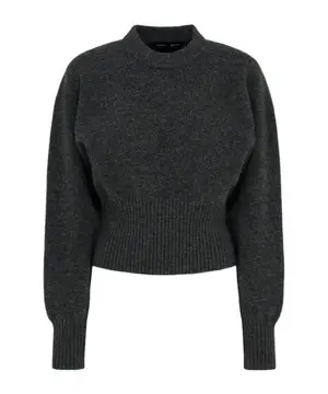 Proenza Schouler Cropped Turtleneck Sweater - Black