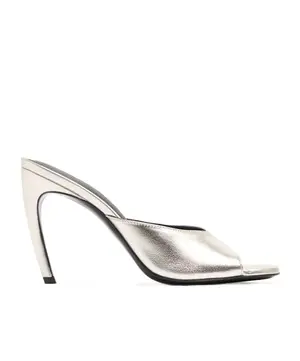 Attico Backless Onestrap High Heels - White