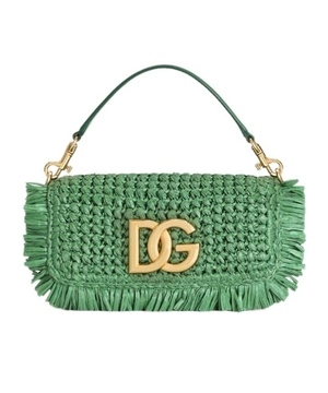 Dolce & Gabbana 3.5 Shoulder Bag In Raffia - Green