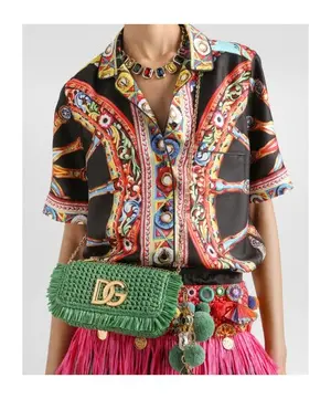 Dolce & Gabbana 3.5 Shoulder Bag In Raffia