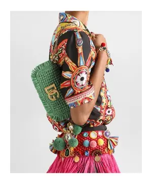 Dolce & Gabbana 3.5 Shoulder Bag In Raffia