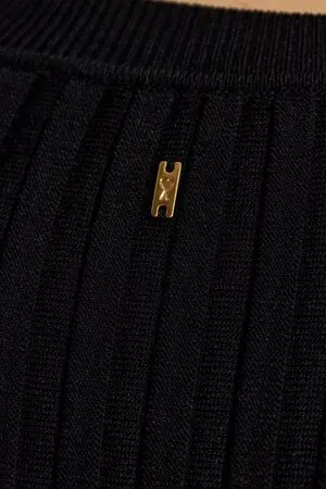 AMI Paris Ribbed Long Sleeve Knitted Dress