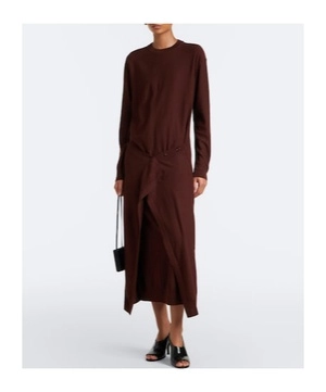 LEMAIRE Deconstructed Wool-blend Midi Dress - No