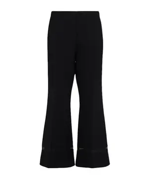 Khaite Flared Wide-leg Trousers - Black