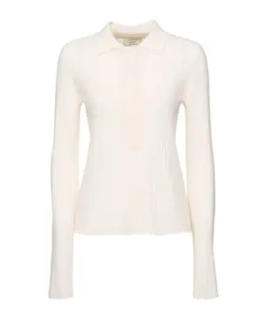 Loulou De Saison Long-sleeved Pullover With Collar - White