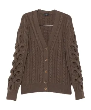 Etro Cable-knit Cardigan - Brown