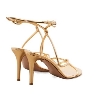GIANVITO ROSSI Metallic Leather Sandals