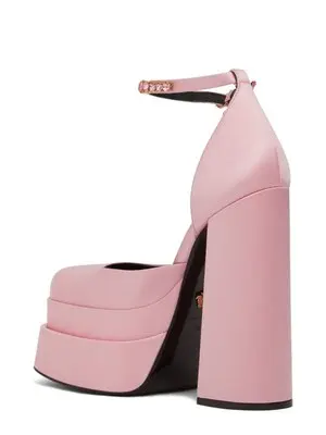 Versace Square-toe Platform Block Heels