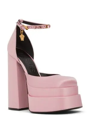 Versace Squaretoe Block Heels