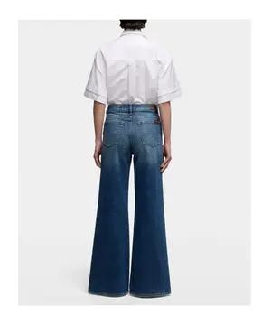 7 For All Mankind Highwaisted Wideleg Jeans