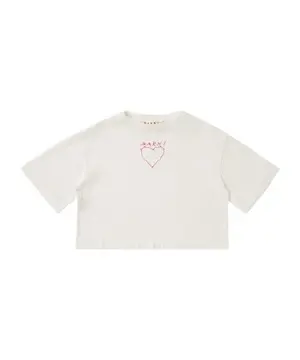 Marni Embroidered Heart Cropped Top - No