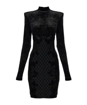 Balmain Long-sleeved Dress - Black