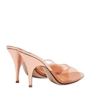 GIANVITO ROSSI Leather-trimmed Pvc Mules - No