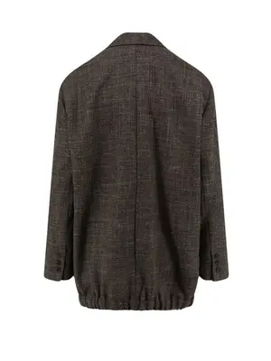 ALYSI Single-breasted Maxi Lapel Blazer