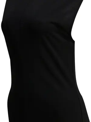 AMI Paris Zigzag Stitch Sheath Dress