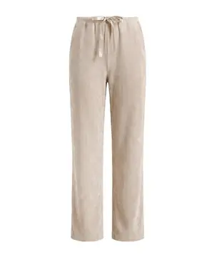 ALYSI Wide-leg Drawstring Pants - Beige