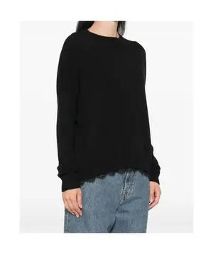 ERMANNO FIRENZE Ribbed Sweater With Lace Trim
