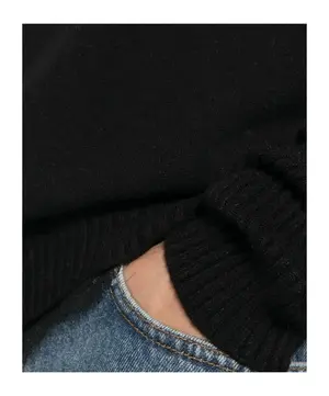 ERMANNO FIRENZE Ribbed Sweater With Lace Trim