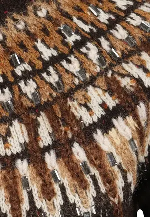 Ermanno Scervino Embellished Fair Isle Sweater