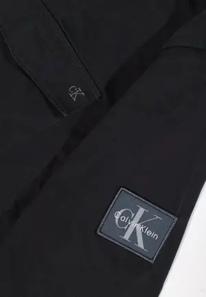 Calvin Klein Logo-embroidered Pocket-detail Overshirt