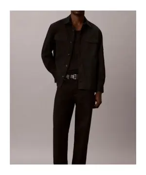 Calvin Klein Logo-embroidered Pocket-detail Overshirt