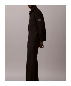 Calvin Klein Logo-embroidered Pocket-detail Overshirt