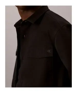Calvin Klein Logo-embroidered Pocket-detail Overshirt