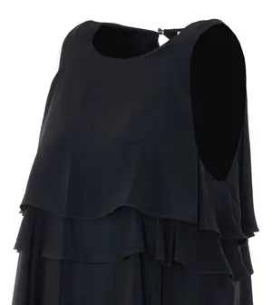 AMI Paris Ruffled Sleeveless Long Dress