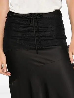 ERMANNO FIRENZE Lace-panel Drawstring Skirt