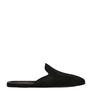 Dolce & Gabbana Calfskin Slippers - Black