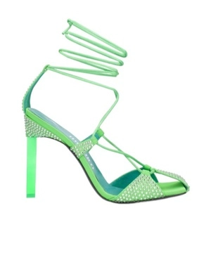 Attico Adele Hollow High-heeled Sandals - Green