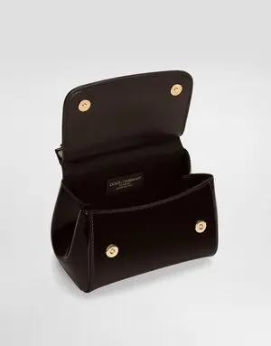 Dolce & Gabbana Sicily Shoulder And Crossbody Bag In Patent Leather - Brown