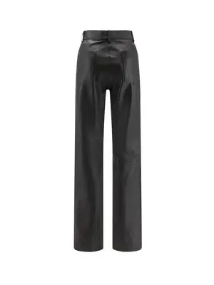 ALYSI Highwaisted Leather Flared Trousers