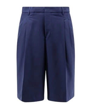 AMI Paris Pleated Tailored Shorts - Navy