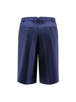 AMI Paris Pleated Tailored Shorts - Navy