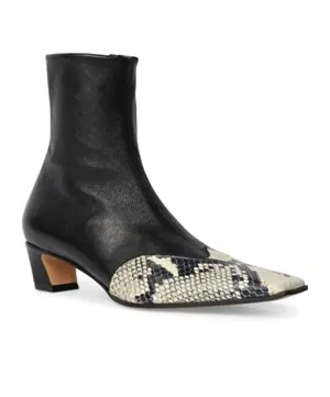 Khaite Ankle Boots With Contrast Toe