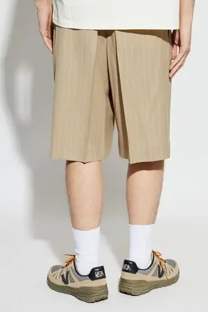AMI Paris Pinstriped Pleated Shorts