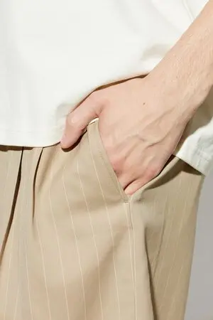 AMI Paris Pinstriped Pleated Shorts