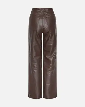 ROTATE BY BIRGER CHRISTENSEN Straight Leather Pants