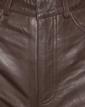 ROTATE BY BIRGER CHRISTENSEN Straight Leather Pants